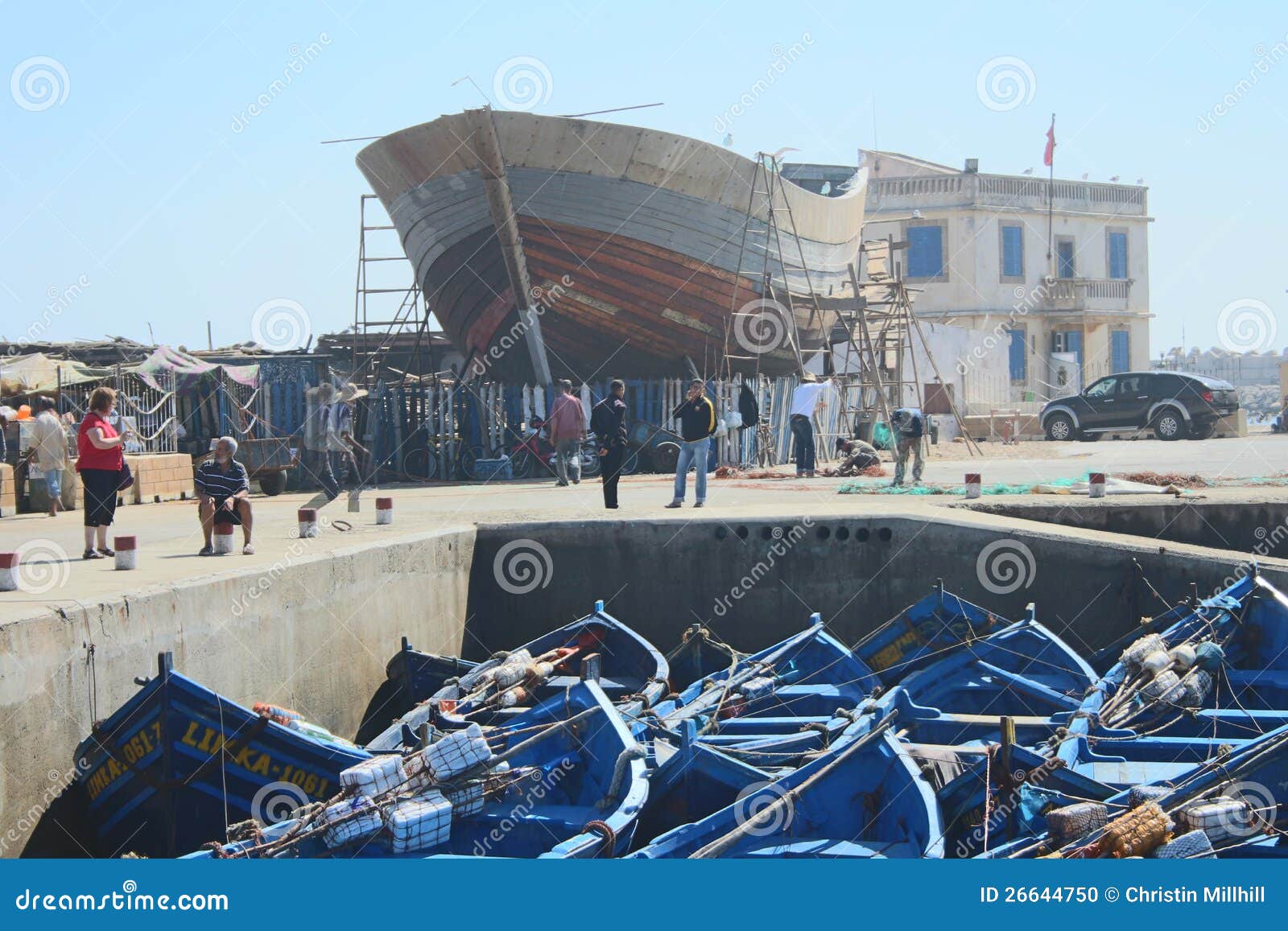 Costruzione Del Peschereccio Immagine Editoriale - Immagine di scaletta ...