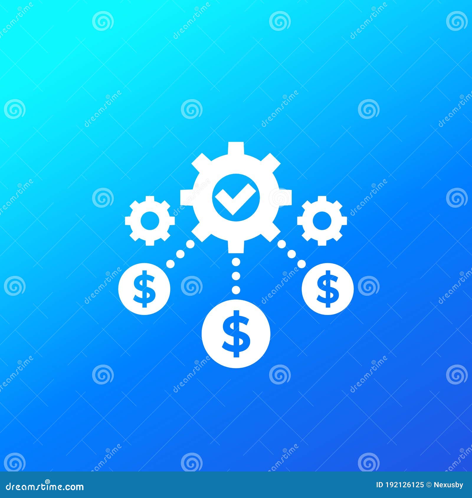 Costs Optimization and Business Efficiency Icon Stock Vector ...