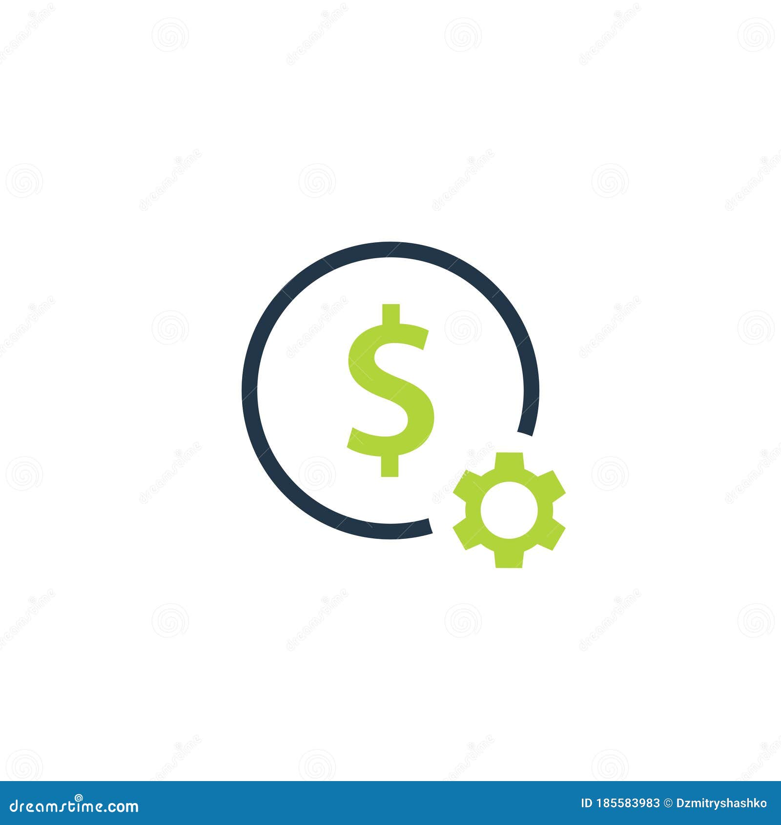 Costs Optimization And Production Efficiency Icon Vector Illustration ...