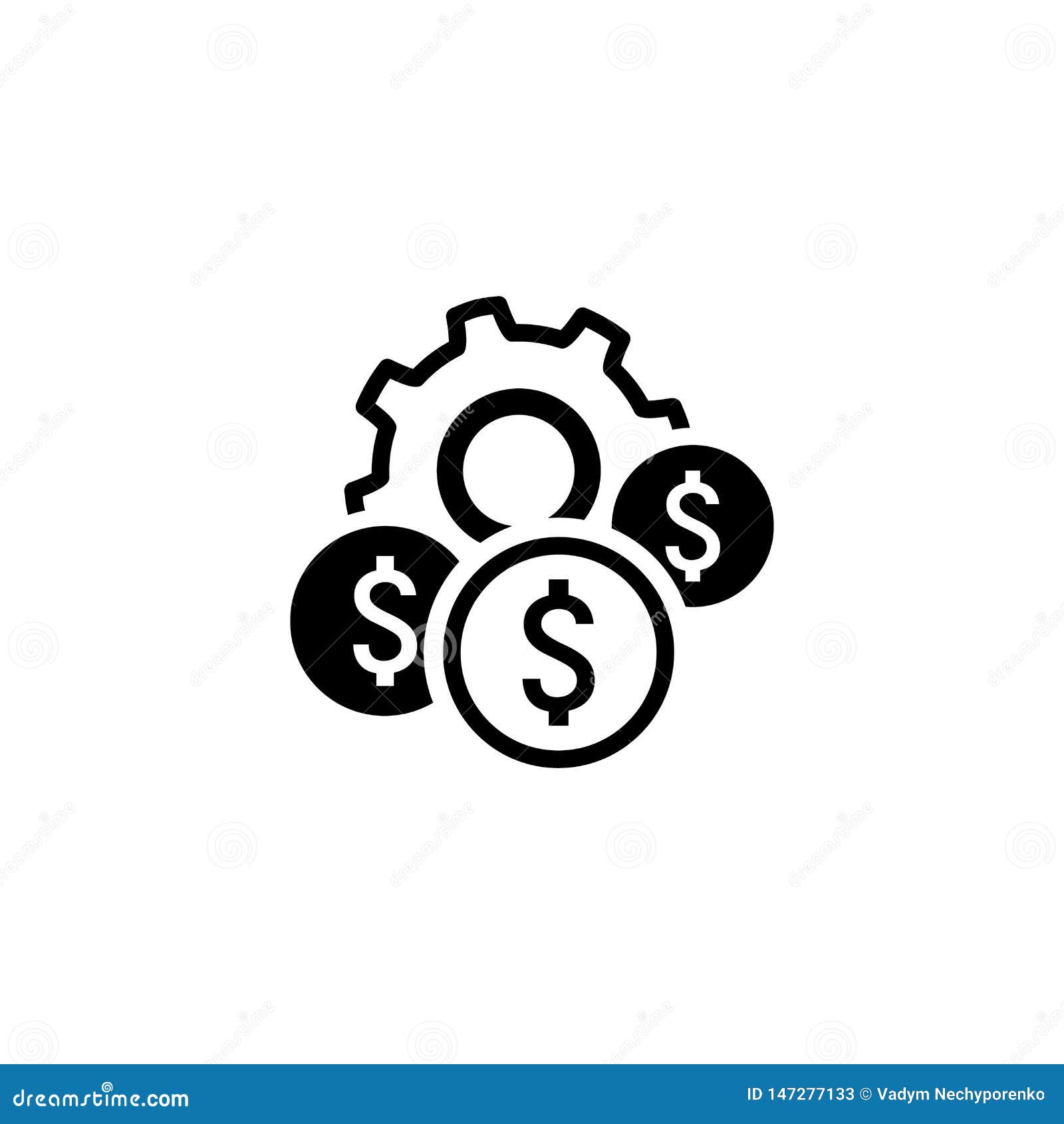 Costs Optimization, Production Efficiency Icon Cartoon Vector ... Costs Optimization, Production Efficiency Icon Cartoon Vector ...