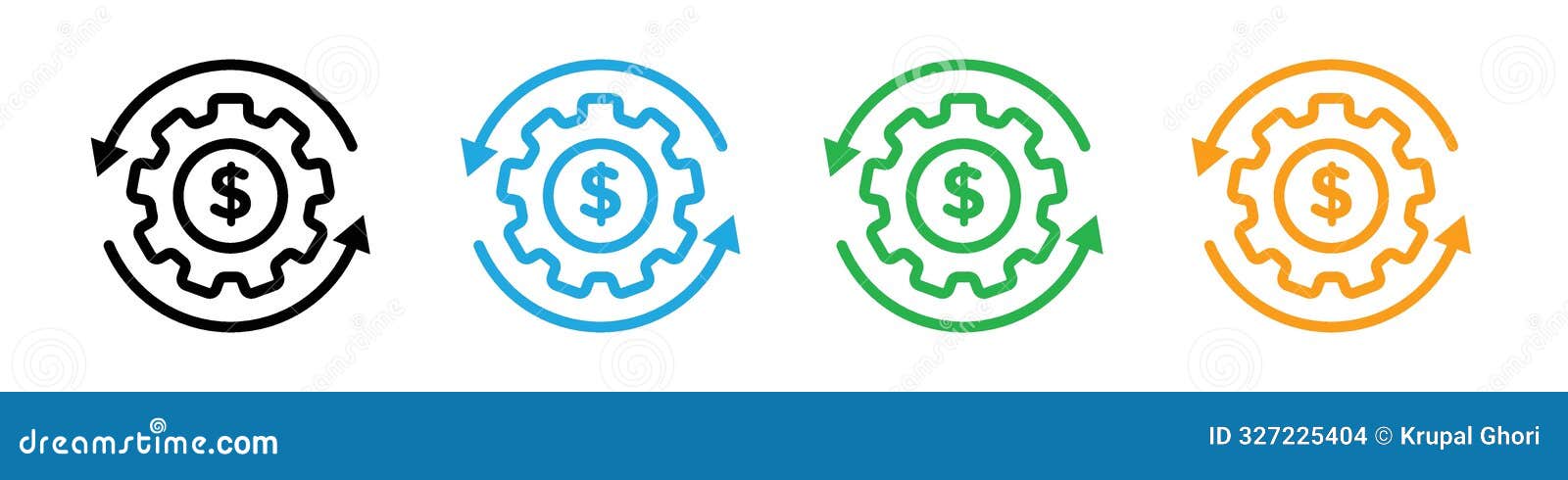 Costs Optimization And Production Efficiency Icon Vector Illustration ...