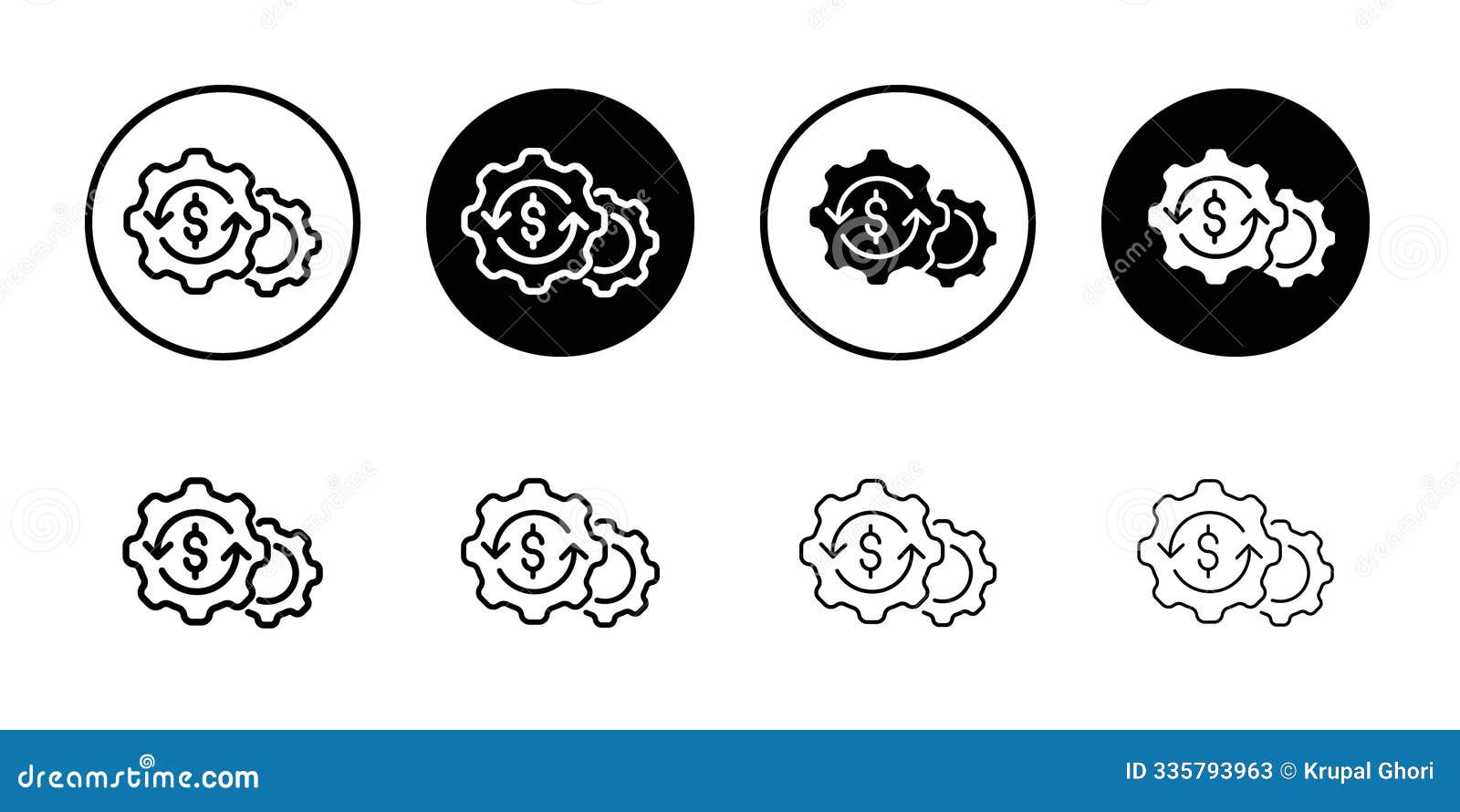 Costs Optimization, Production Efficiency Icon Cartoon Vector ...