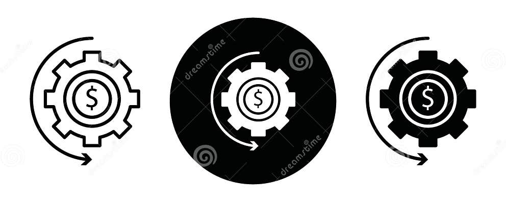Costs Optimization Outline Icon Collection or Set. Costs Optimization ...