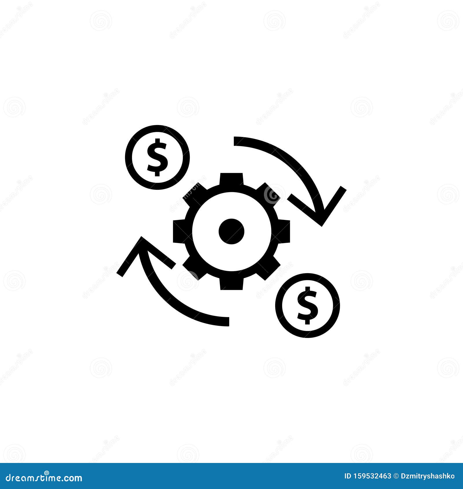 Costs Optimization, Production Efficiency Icon Cartoon Vector ...
