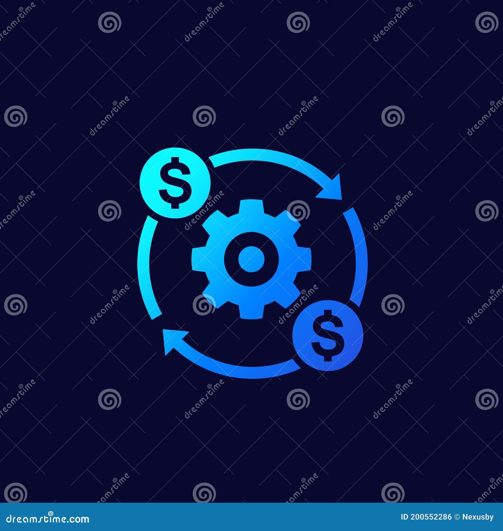Costs Optimization or Production Efficiency Icon Stock Vector ...