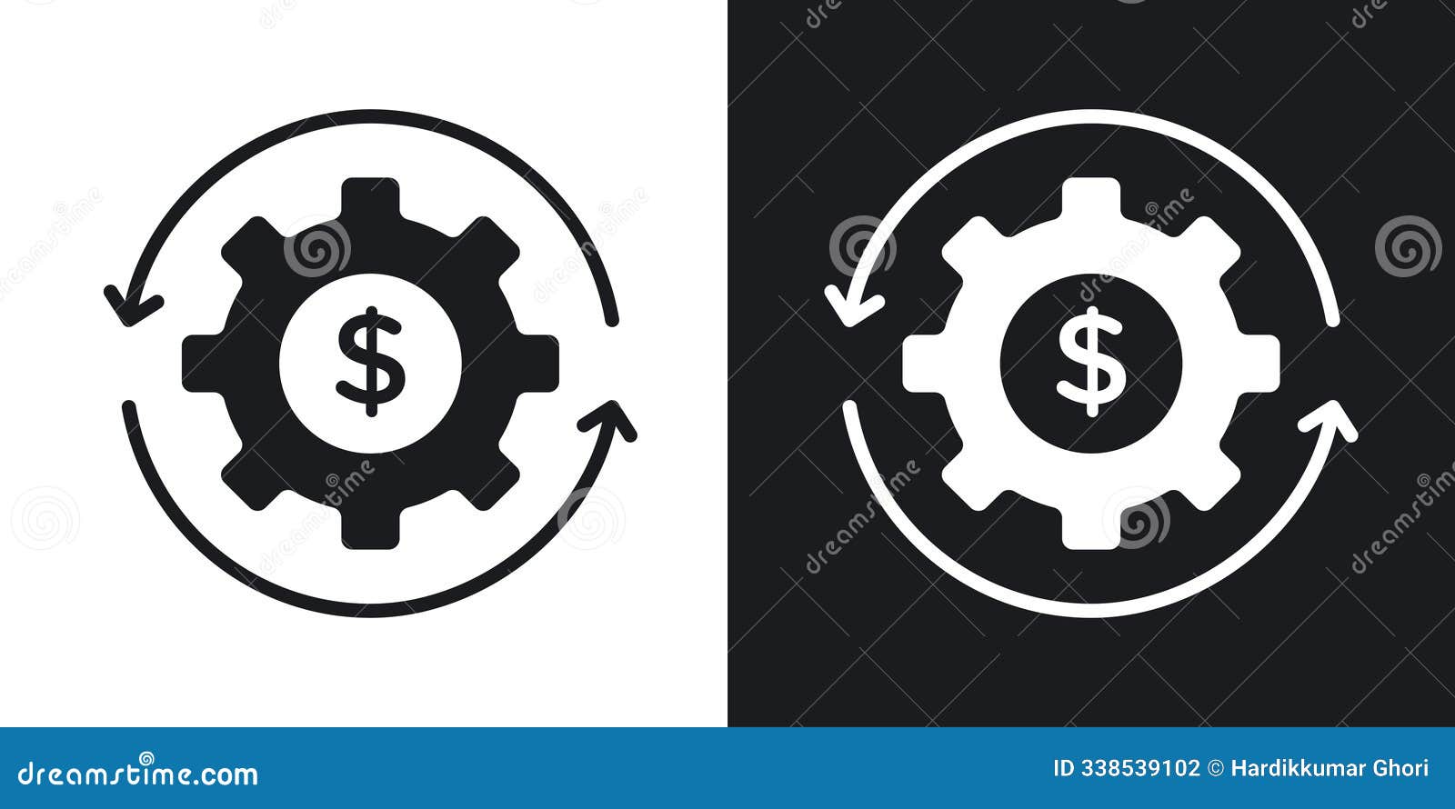Costs Optimizationline in Thin Line Black Color. Flat Simple Vector ...