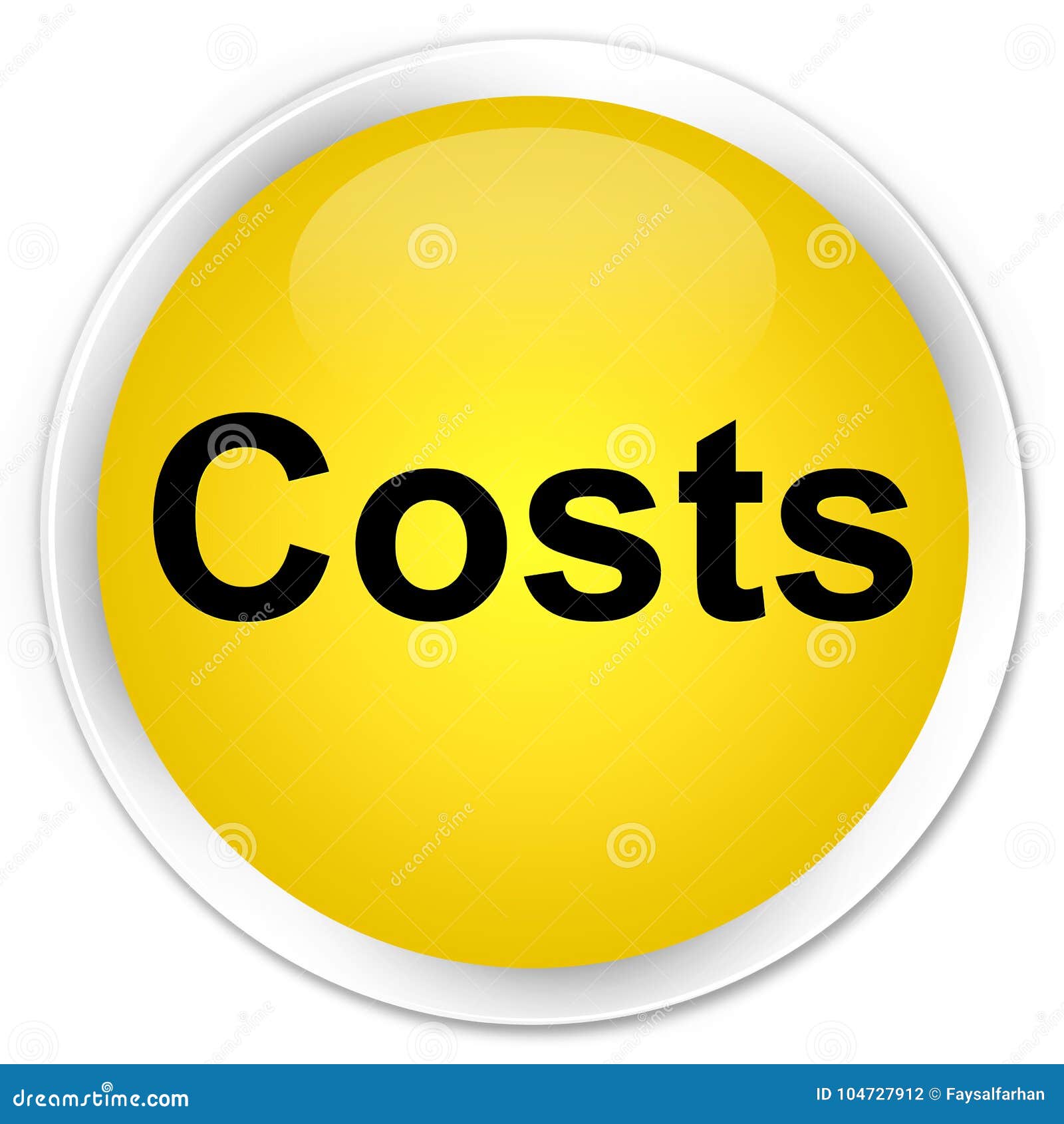 Costs Premium Yellow Round Button Stock Illustration - Illustration of ...