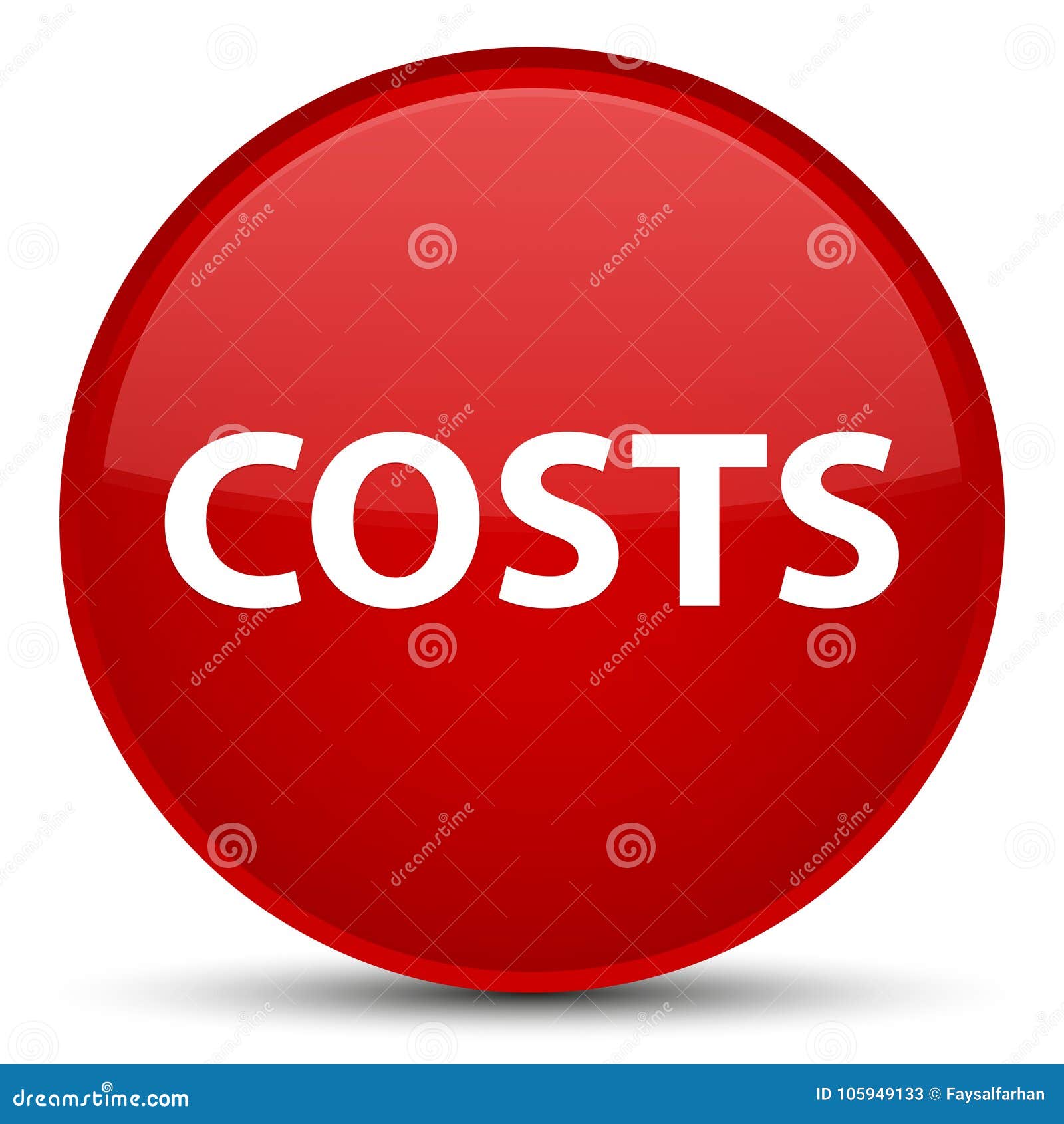 Costs Special Red Round Button Stock Illustration - Illustration of ...
