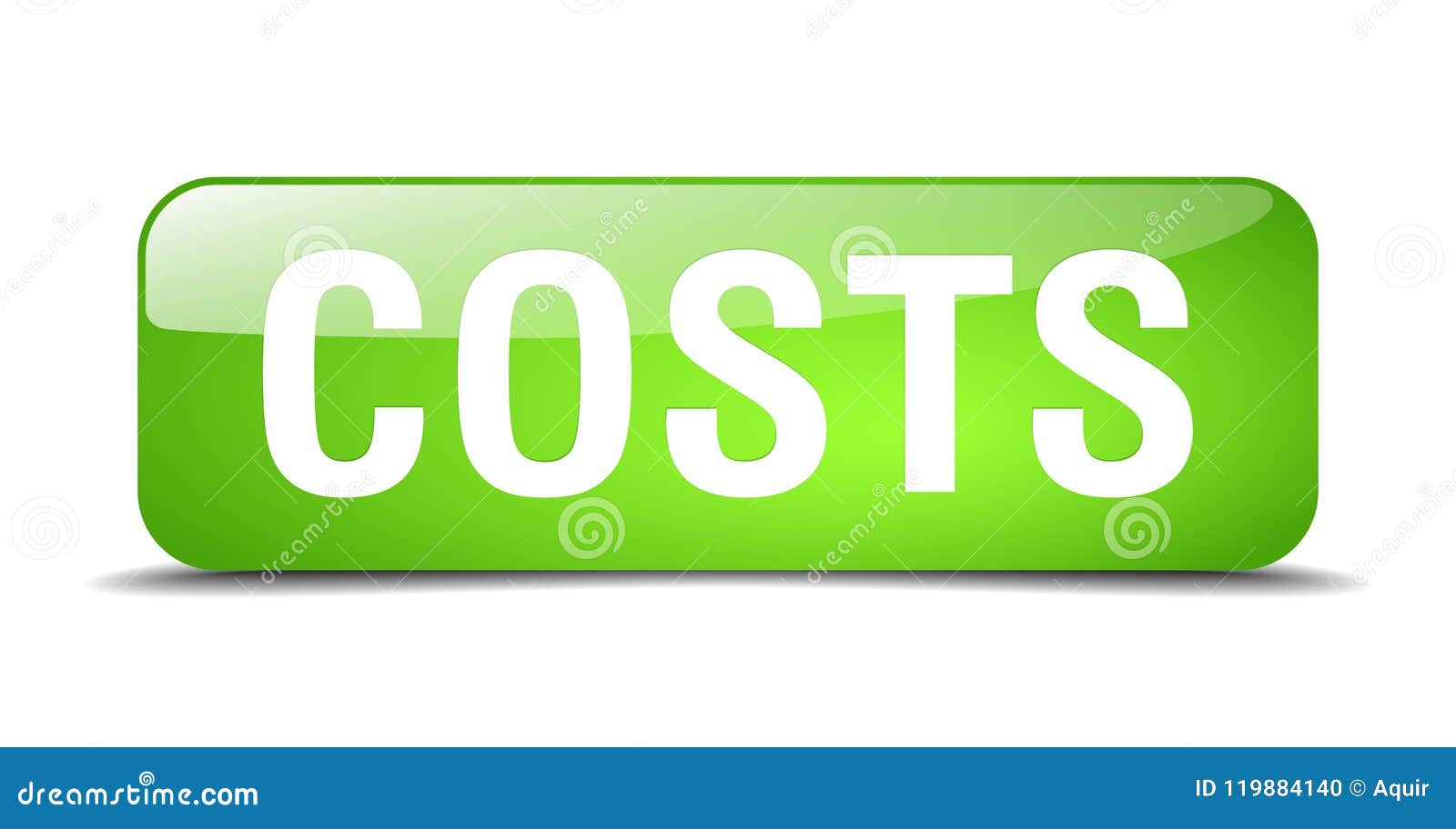 Costs button stock vector. Illustration of shadow, website - 119884140