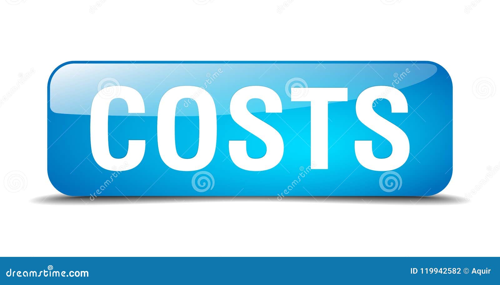 Costs button stock vector. Illustration of square, shadow - 119942582
