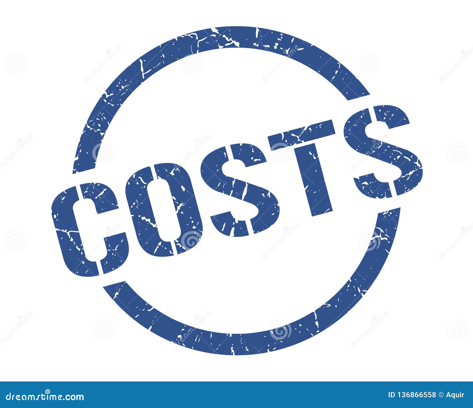 Costs stamp stock vector. Illustration of insignia, grungy - 136866558