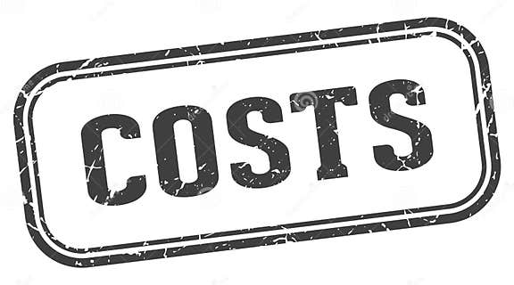 Costs Stamp. Costs Rectangular Stamp on White Background Stock Vector ...