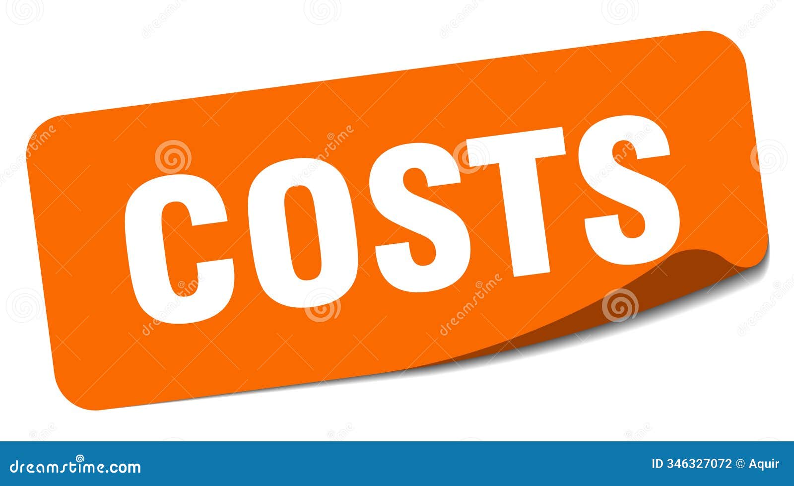 Costs sticker. costs label stock vector. Illustration of banner - 346327072
