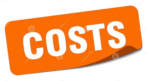 Costs sticker. costs label stock vector. Illustration of banner - 346327072