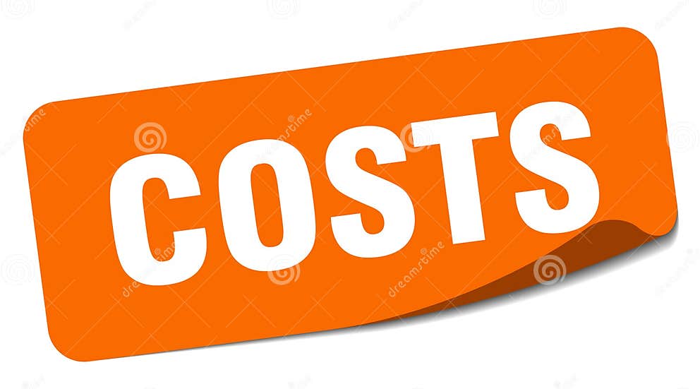 Costs sticker. costs label stock vector. Illustration of banner - 346327072
