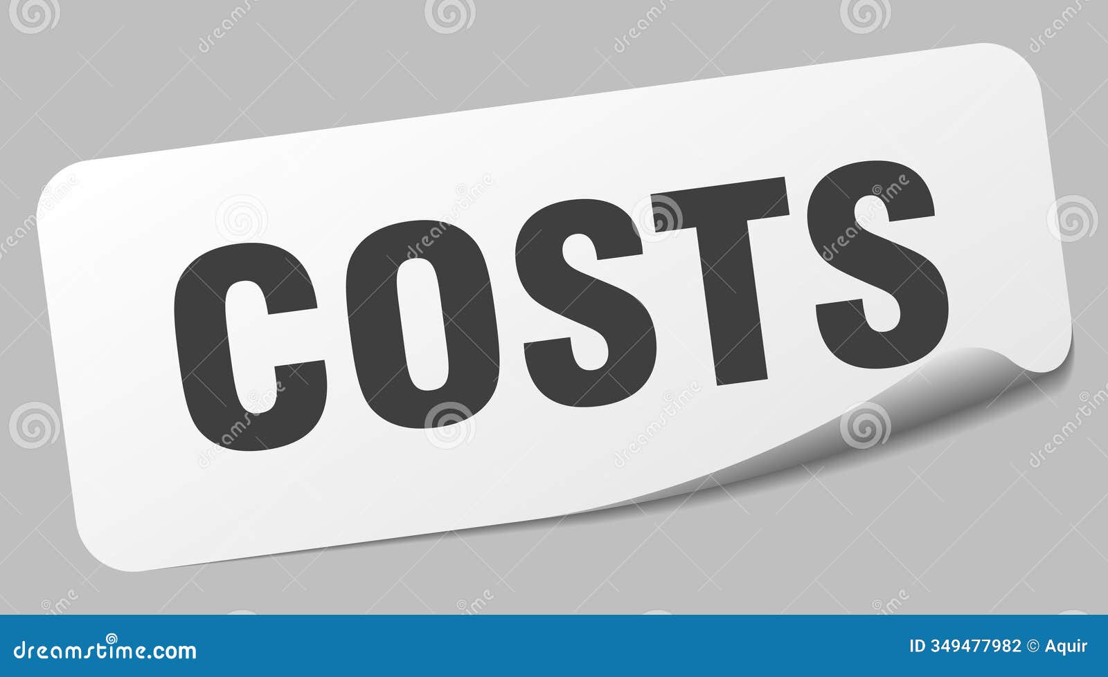 Costs sticker. costs label stock vector. Illustration of sign - 349477982