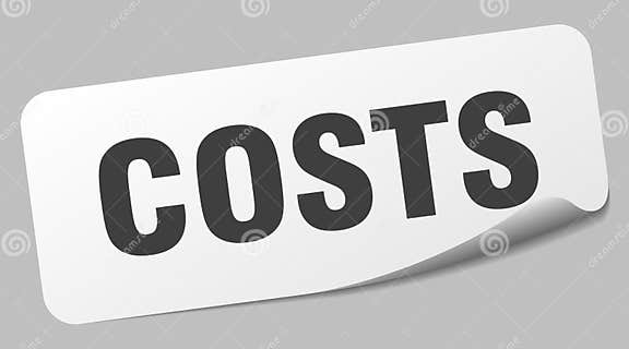 Costs sticker. costs label stock vector. Illustration of sign - 349477982
