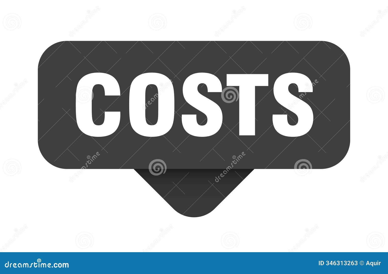 Costs Sticker. Costs Sign on Transparent Background Stock Vector ...