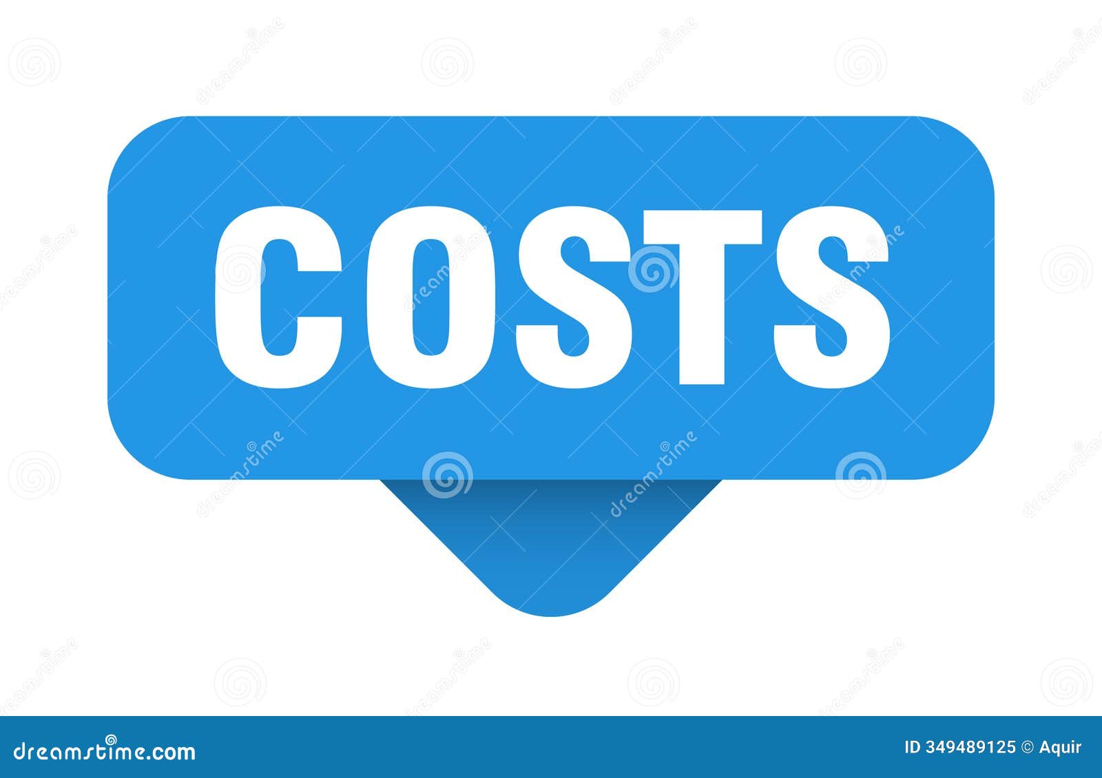 Costs Sticker. Costs Sign on Transparent Background Stock Vector ...