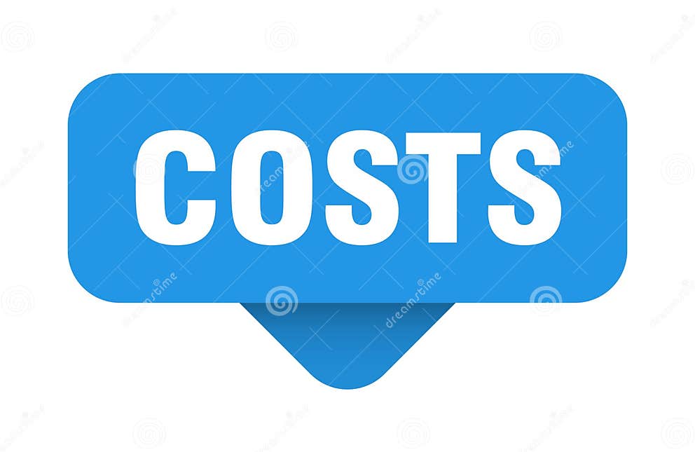 Costs Sticker. Costs Sign on Transparent Background Stock Vector ...