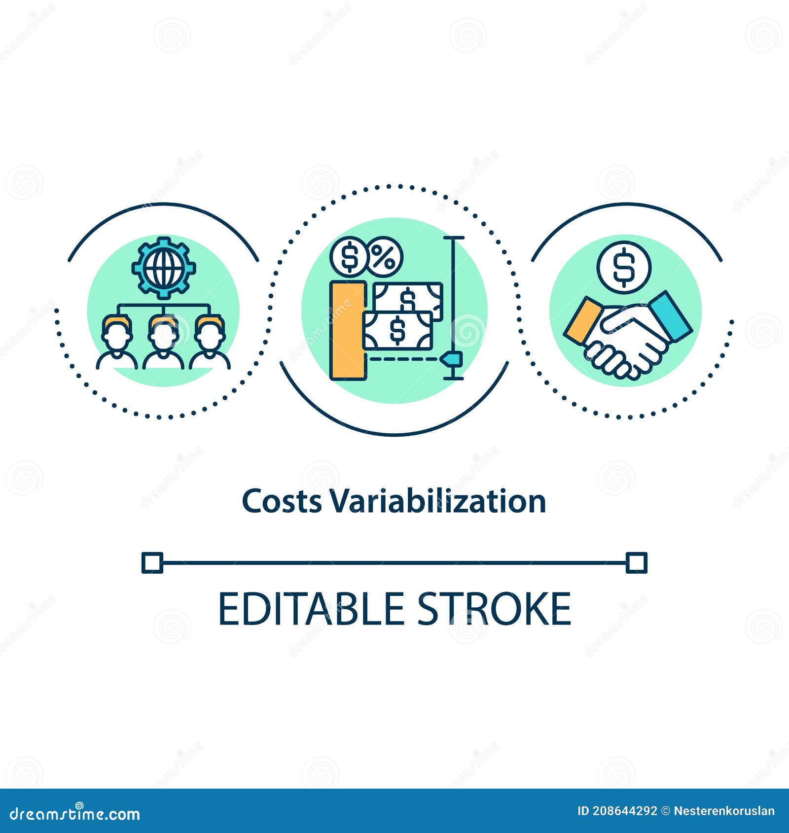 Costs Variabilization Concept Icon Stock Vector - Illustration of plan ...