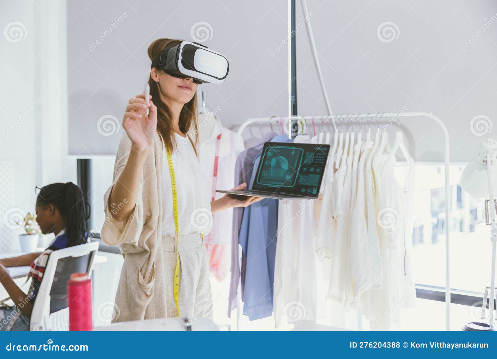 Costume Designer Using Modern VR Visual Digital Design Technology in ...