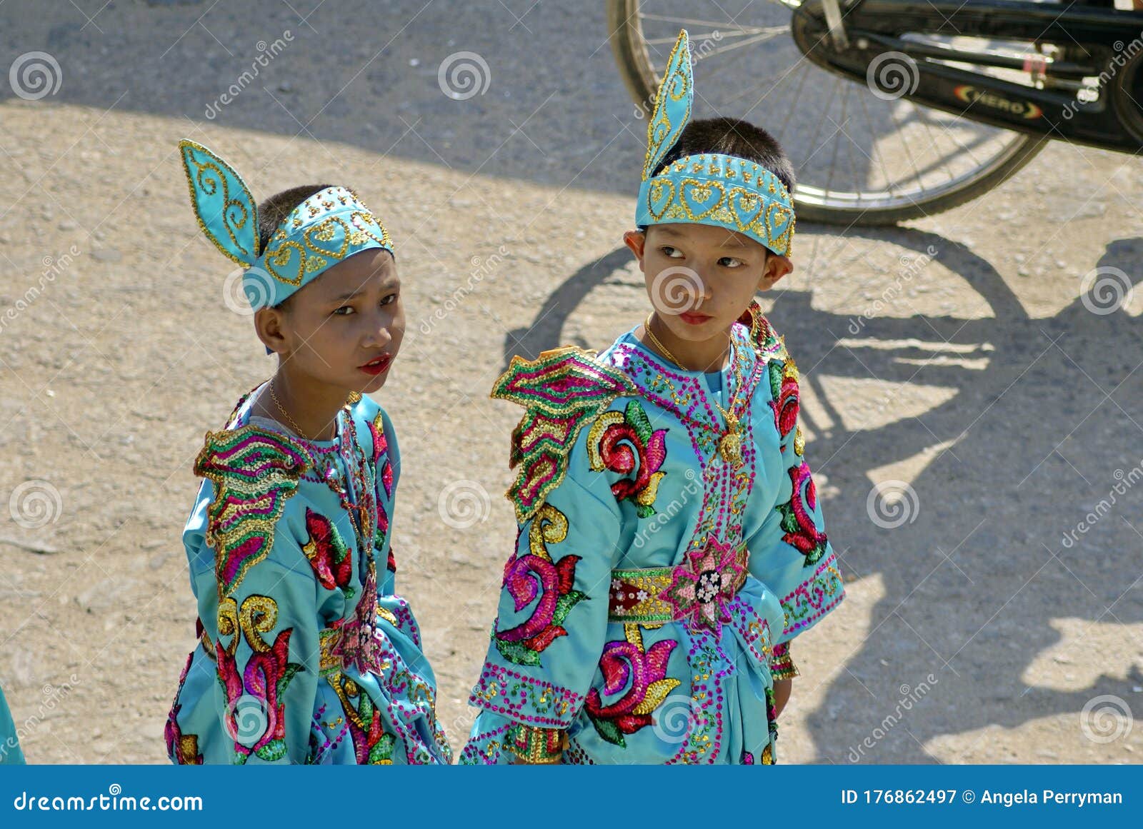 Costumed Boys in a Parade in Myanmar Editorial Photography - Image of ...