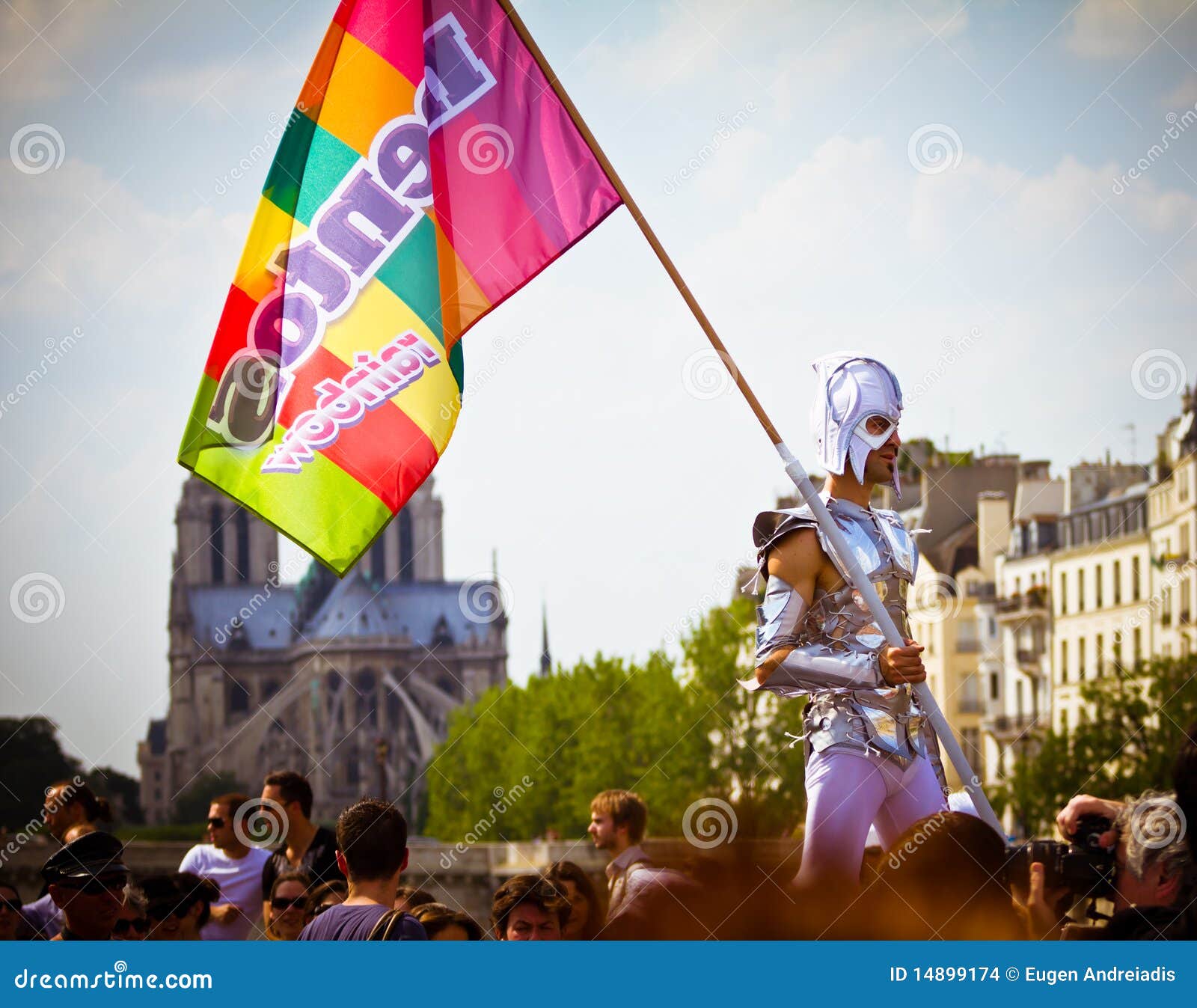 Costumed Gay Man Wearing Flag Editorial Stock Image - Image of ...