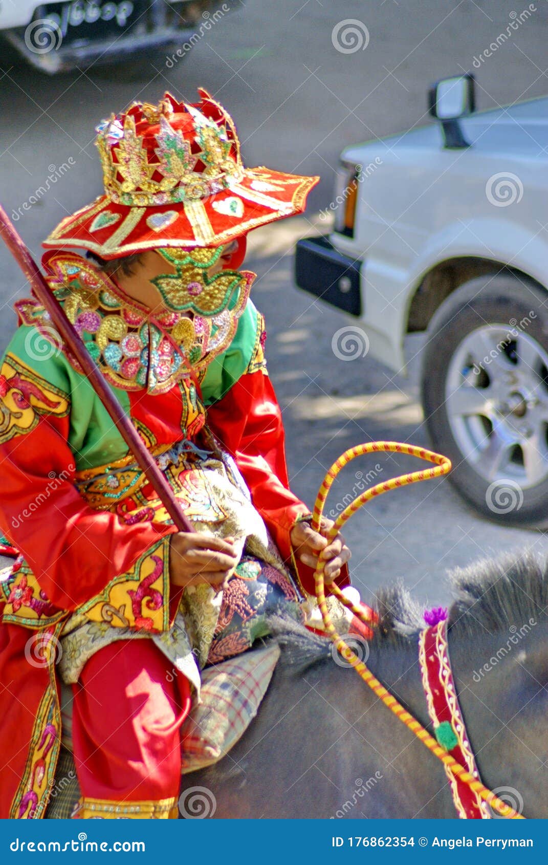 Costumed Man in a Parade in Myanmar Editorial Stock Image - Image of ...