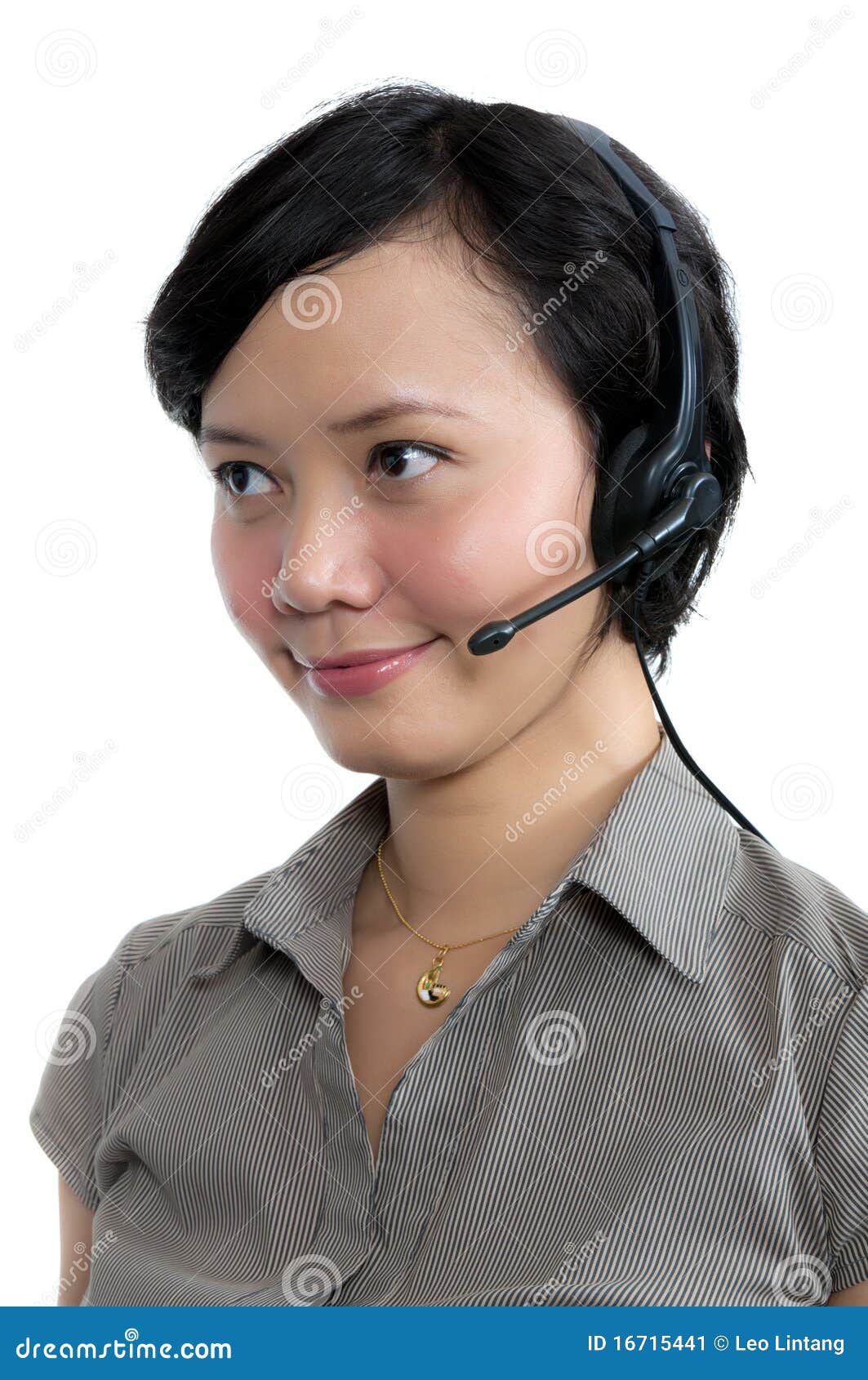 Costumer Service Agent stock image. Image of cheerful - 16715441