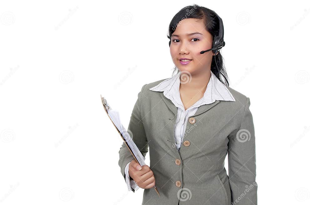 Costumer Service Agent stock image. Image of headphones - 17021107