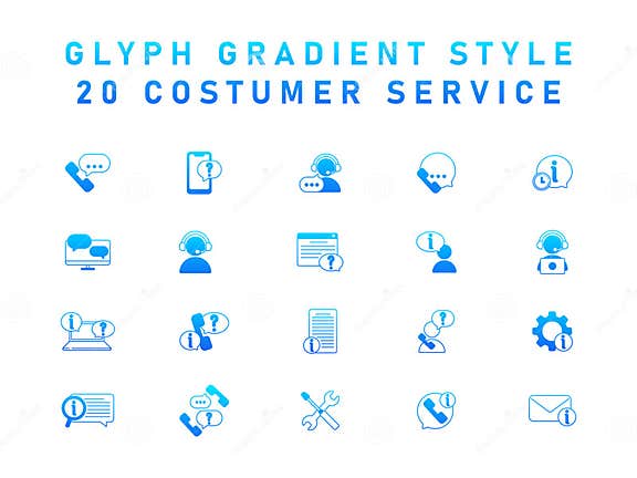 20 Collection of Costumer Support Service Icon, Call Center, Assistant ...