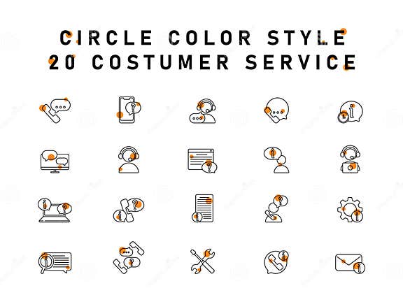 20 Collection of Costumer Support Service Icon, Call Center, Assistant ...