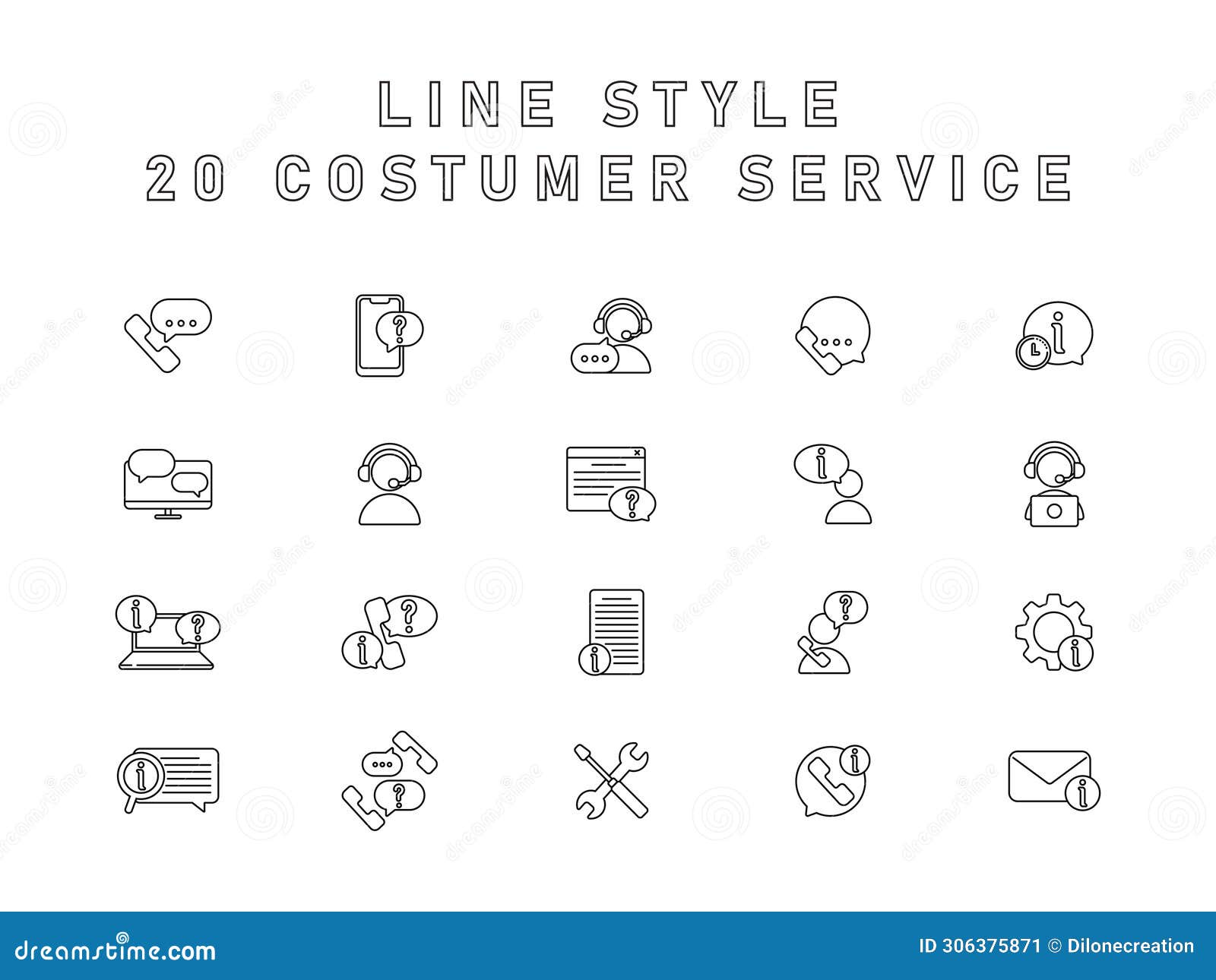 20 Collection of Costumer Support Service Icon, Call Center, Assistant ...