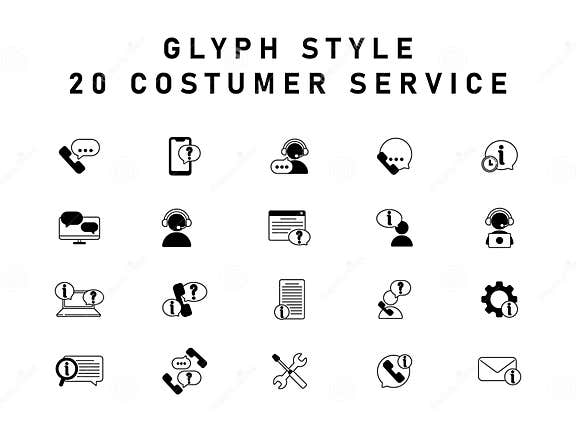 20 Collection of Costumer Support Service Icon, Call Center, Assistant ...