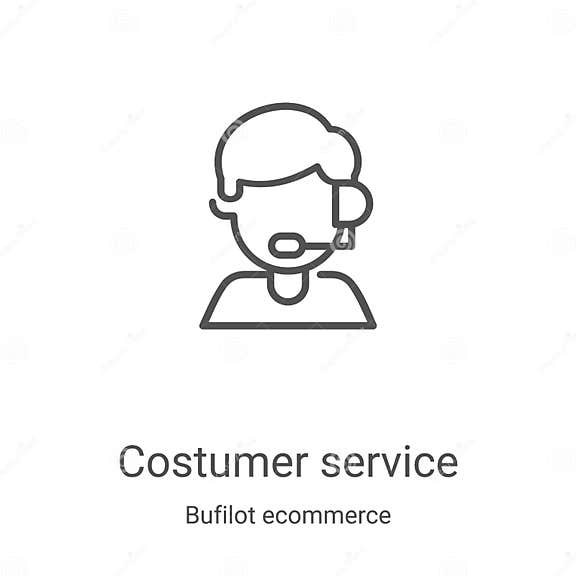 Costumer Service Icon Vector from Bufilot Ecommerce Collection. Thin ...