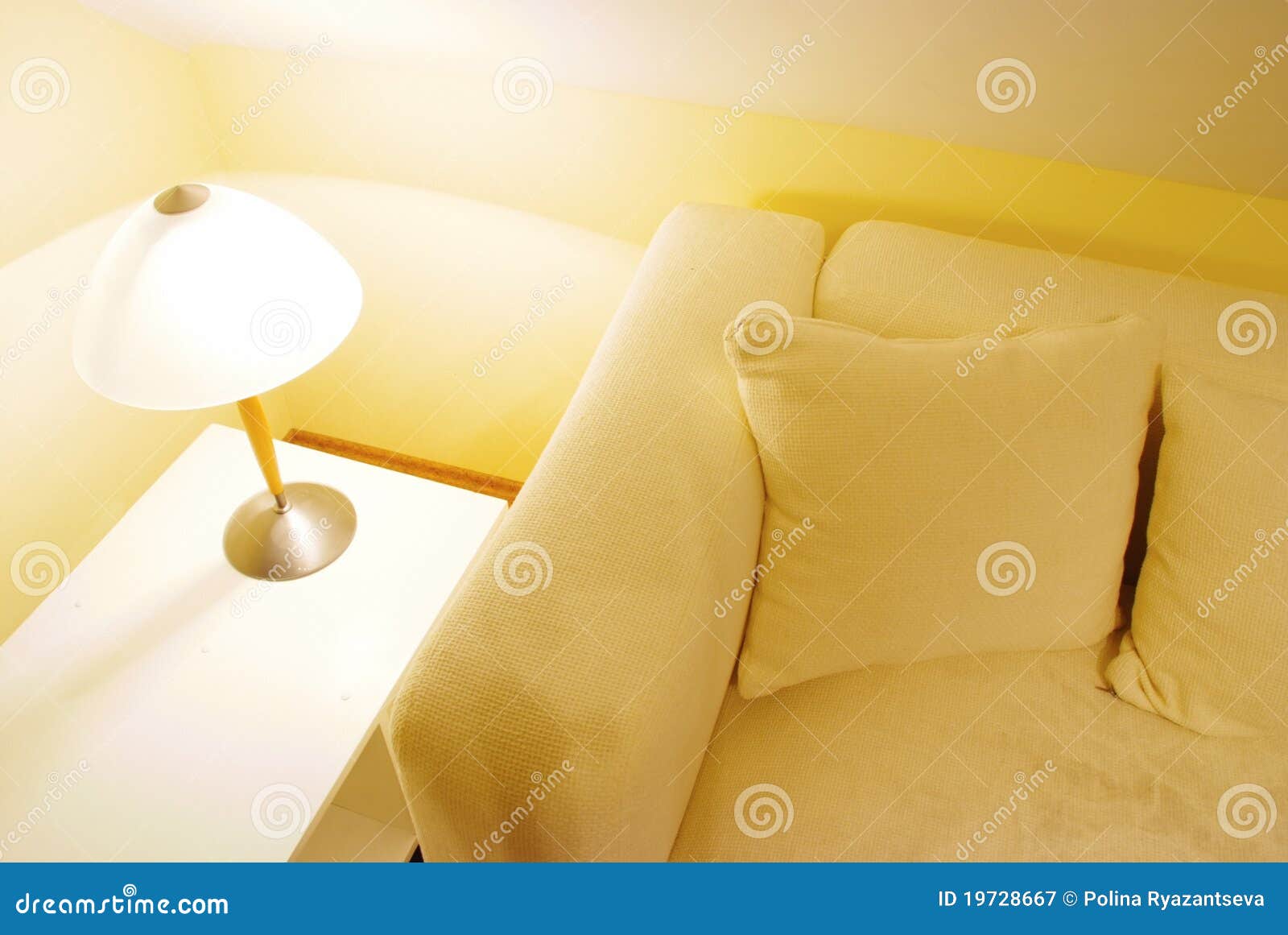 Cosy corner stock image. Image of modern, yellow, livingroom - 19728667