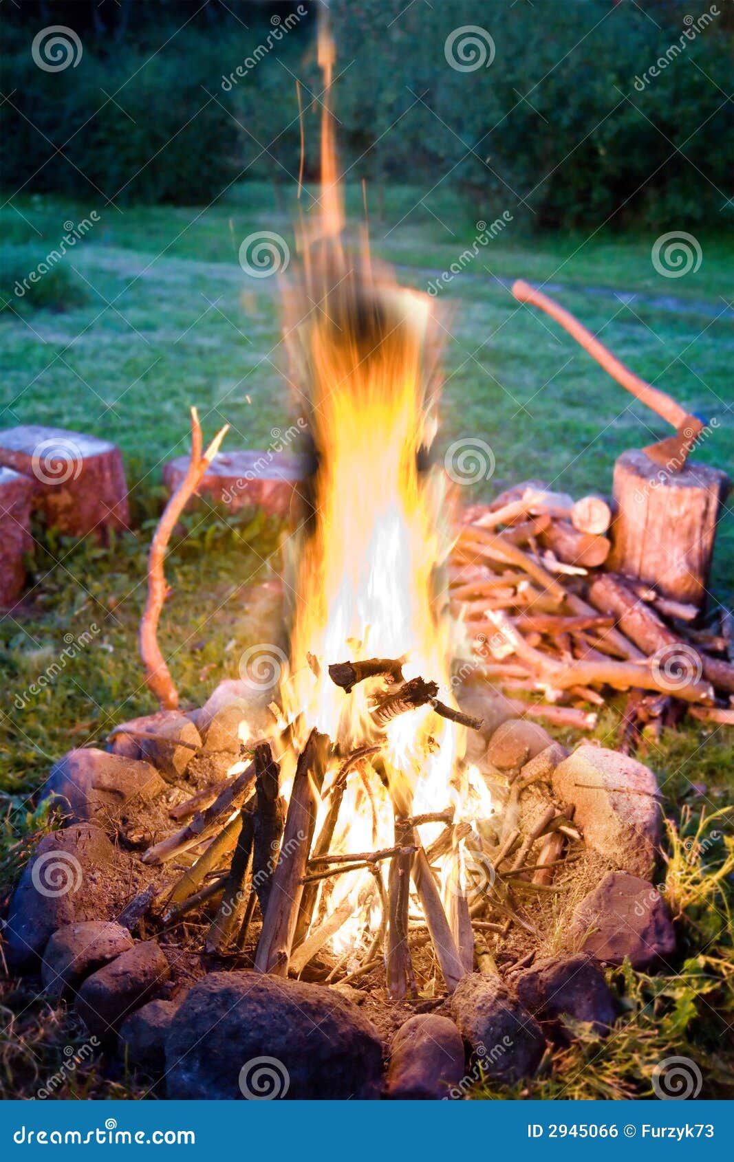 Cosy fire stock photo. Image of village, night, fire, smoke - 2945066