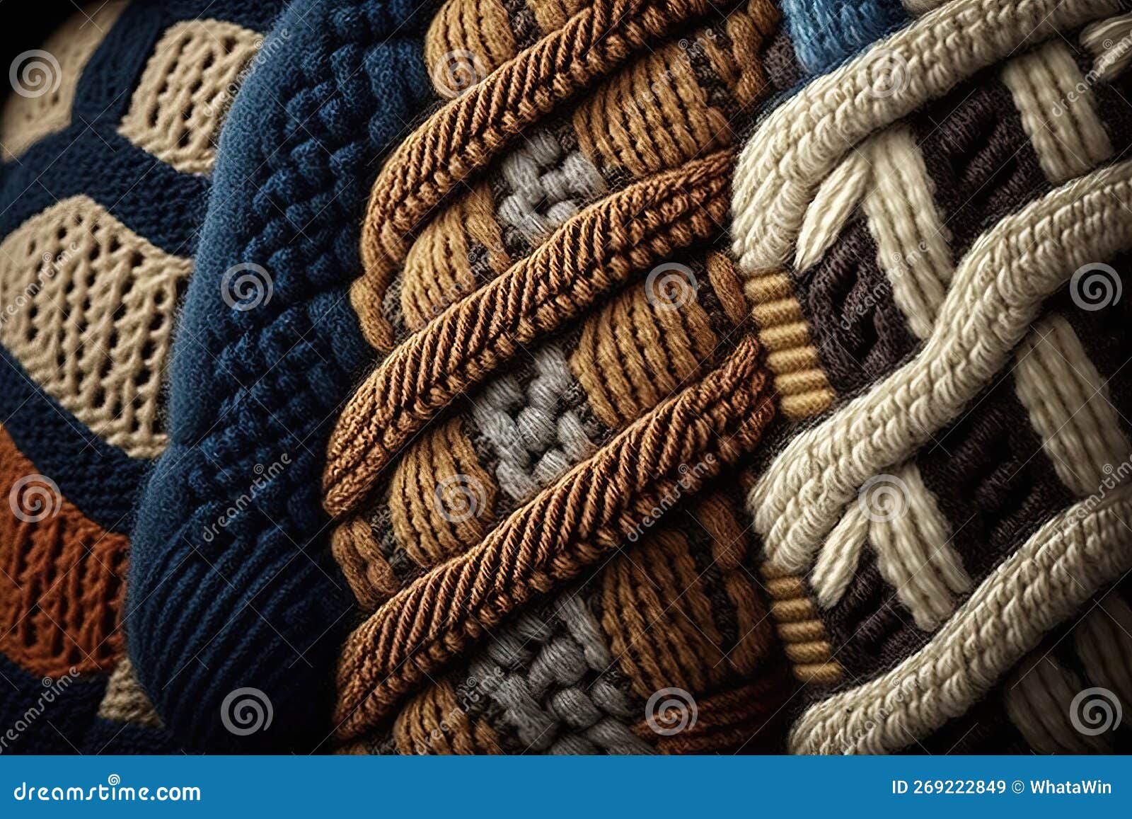 Cosy Knitted Background. Sweater Texture Generative Backdrop Stock ...