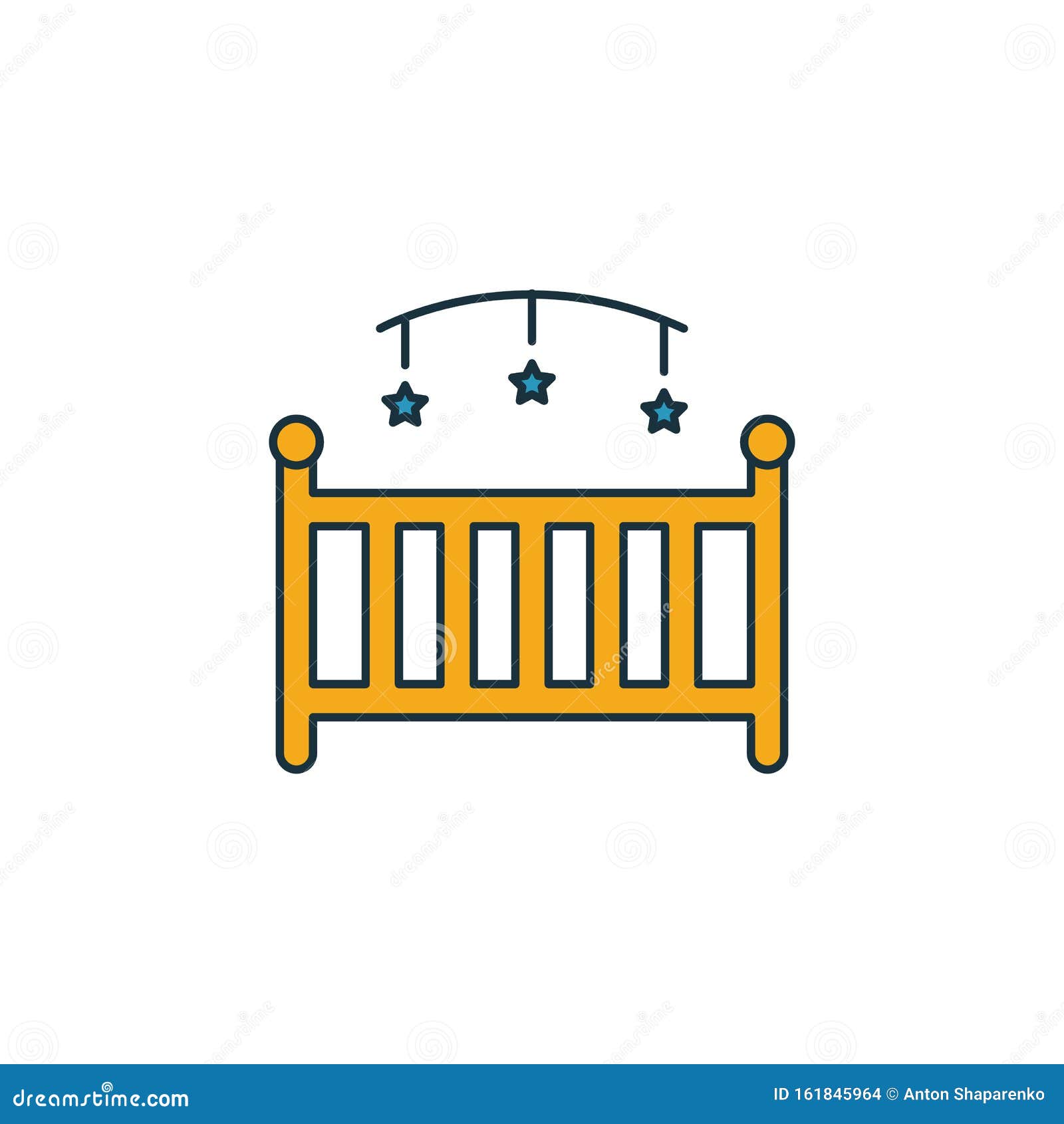 Cot Icon Outline Style. Creative Thin Design from Baby Things Icon ...