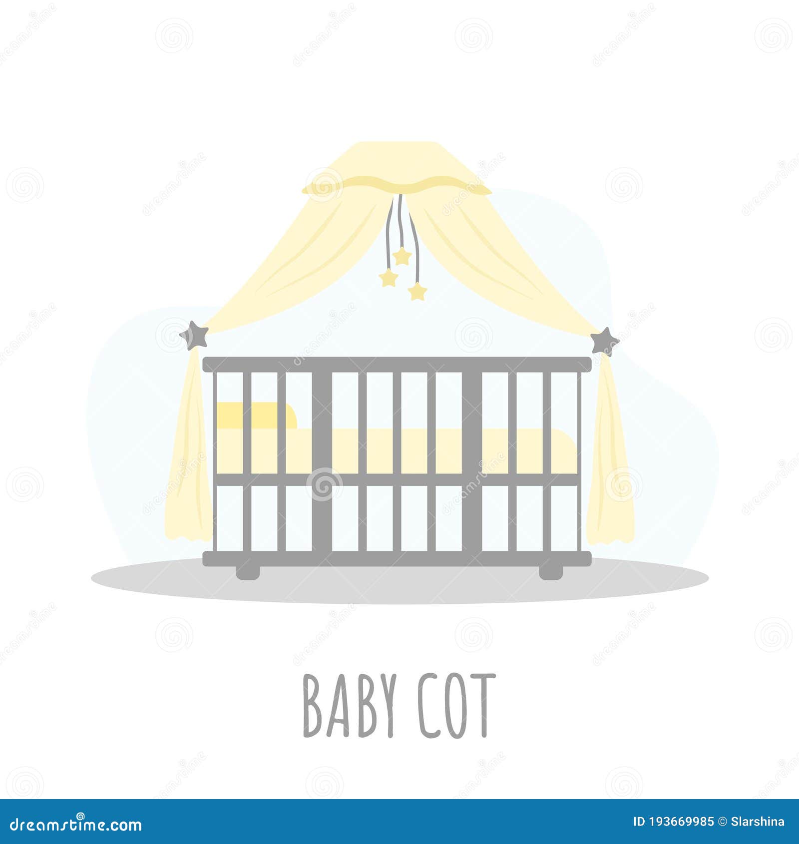 Cot Icon. Simple Element from Baby Things Icons Collection Stock Vector ...
