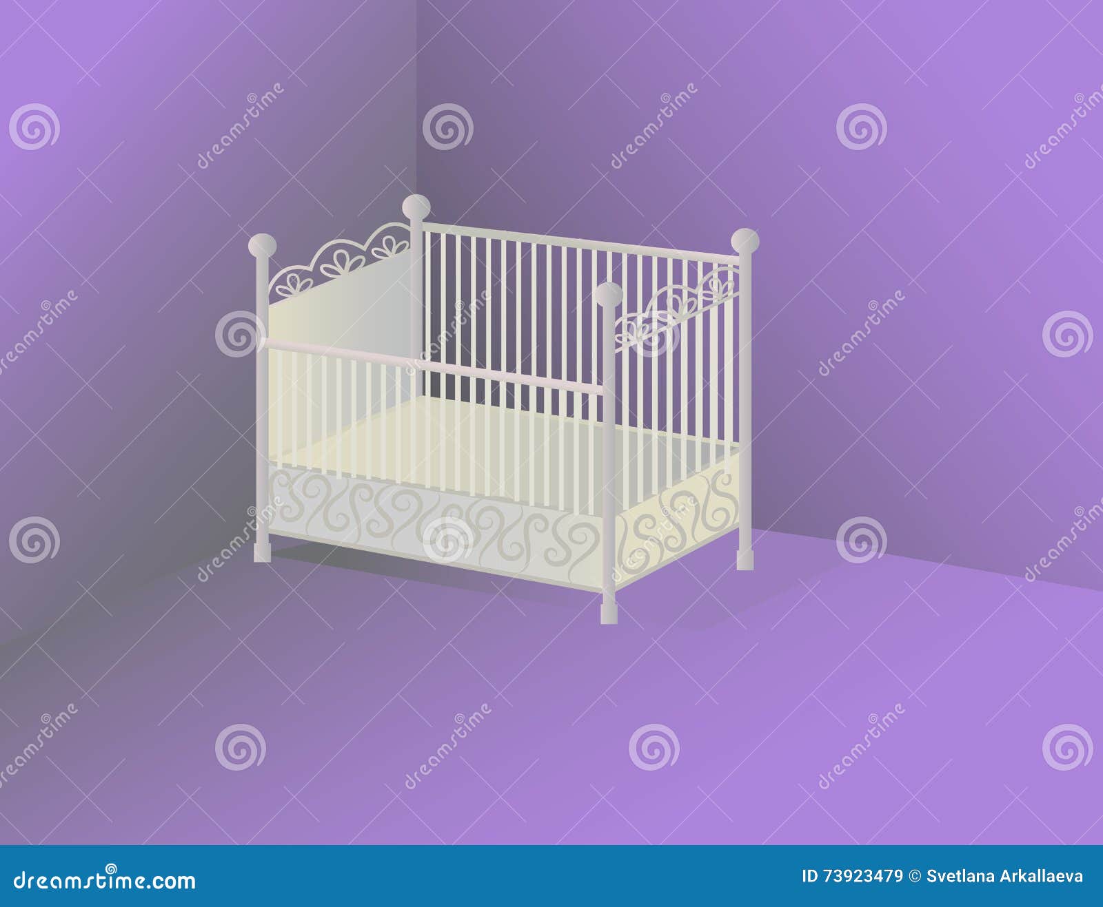 Cot , Illustration Set of Cots Assorted Colors 3D in Vector EPS Stock ...
