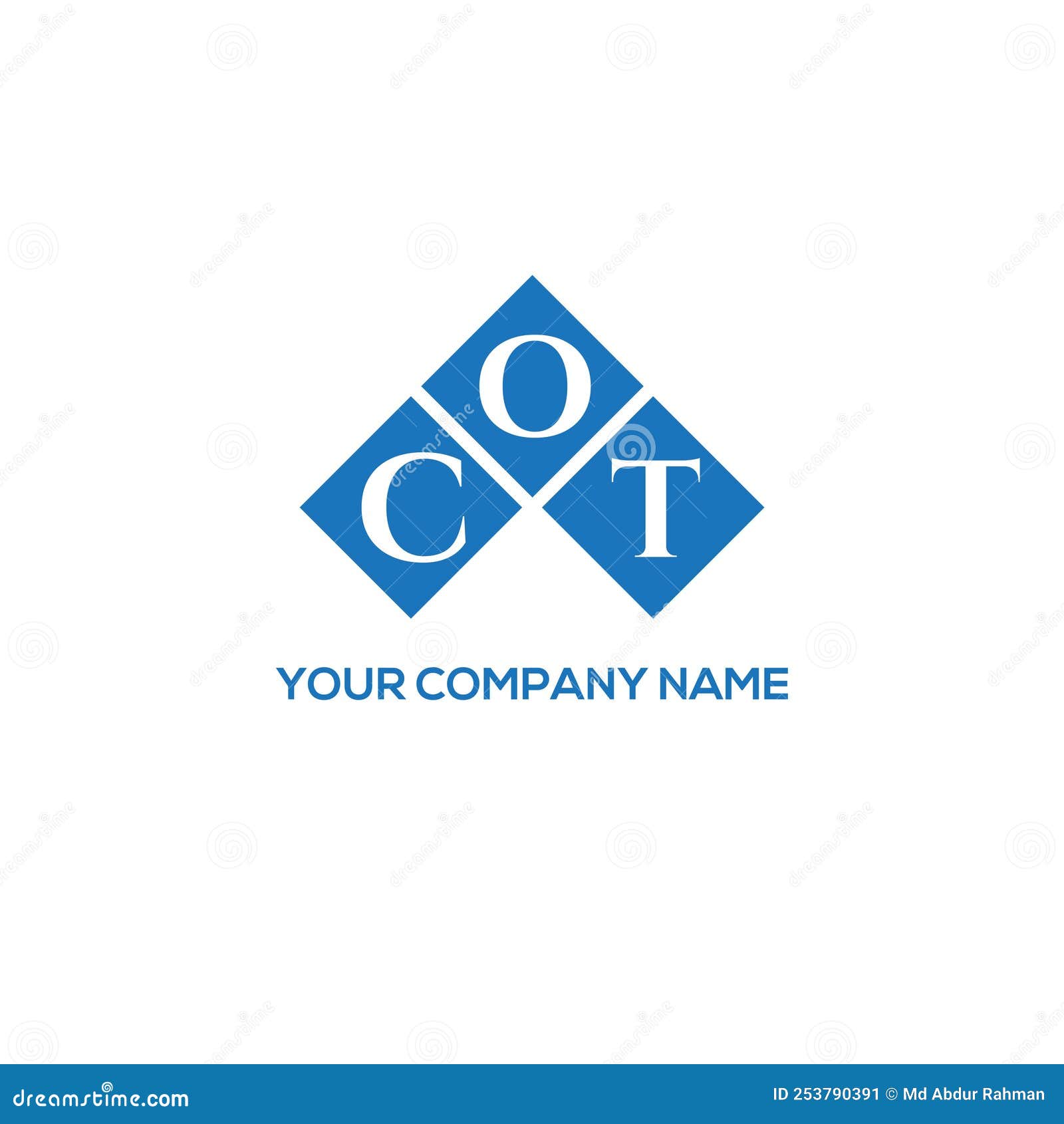 COT Letter Logo Design on WHITE Background. COT Creative Initials ...