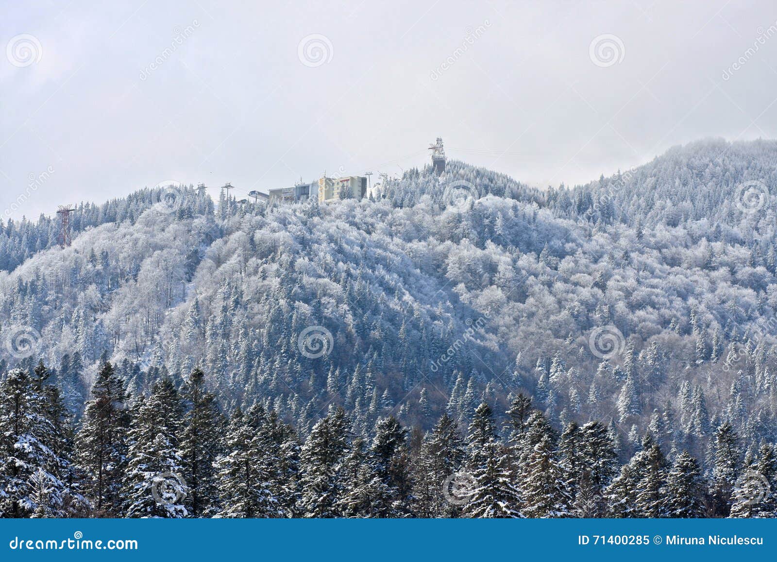 Cota 1400, Sinaia, Romania stock image. Image of cableway - 71400285