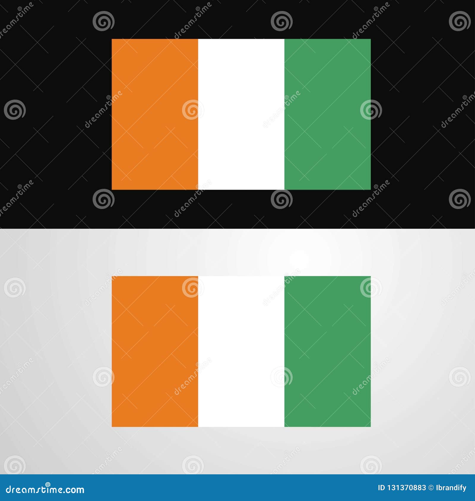 Cote D Ivoire Ivory Coast Flag Banner Design Stock Vector