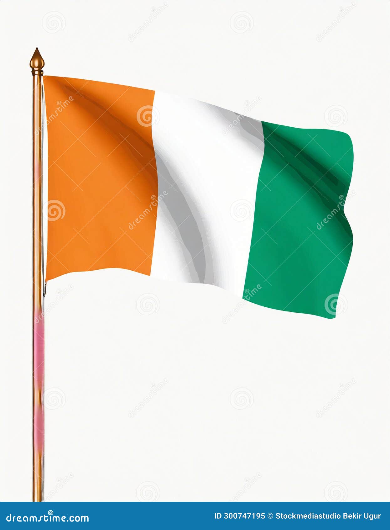 Cote D Ivoire Ivory Coast Waving Flag Stock Illustration Illustration