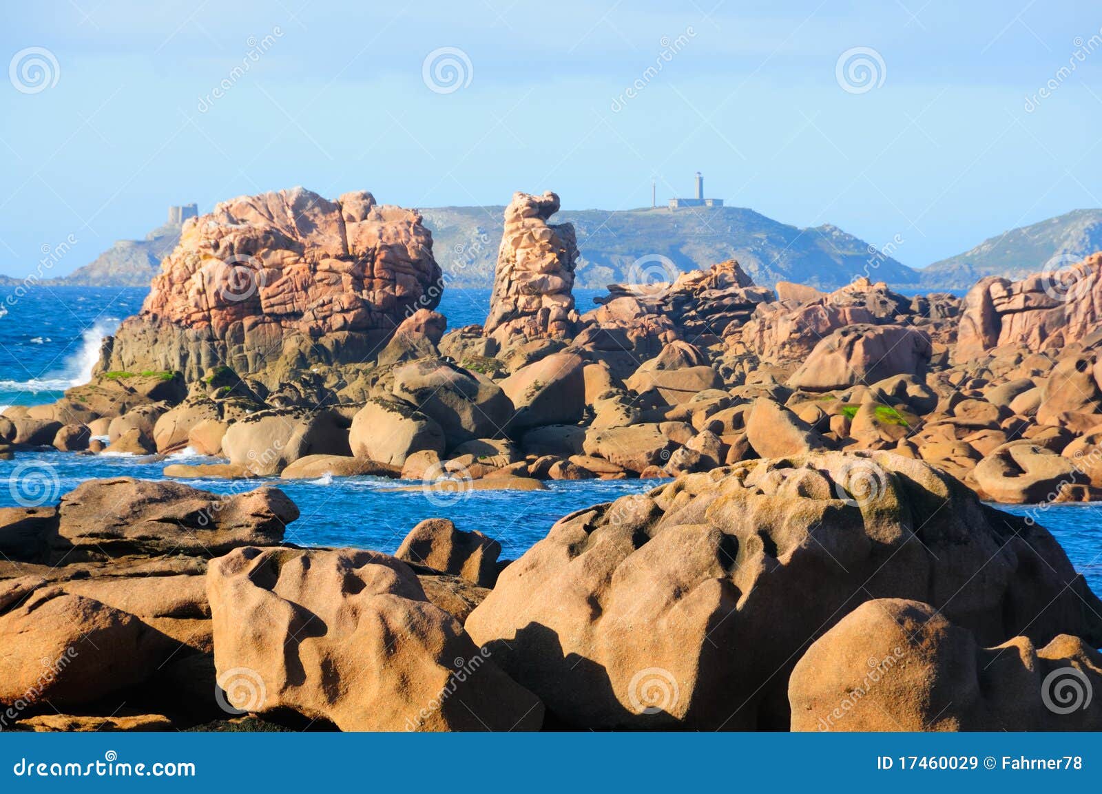 Cote de granite rose stock image. Image of landscape - 17460029