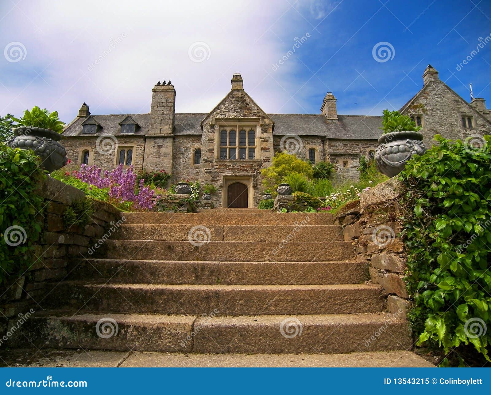 Cotehele House stock image. Image of garden, steps, plants - 13543215