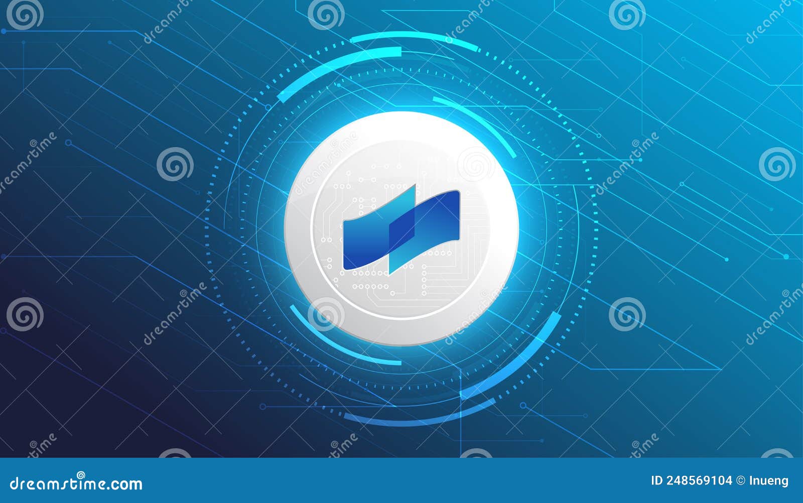 Coti Coin Cryptocurrency Concept Banner Stock Vector - Illustration of ...