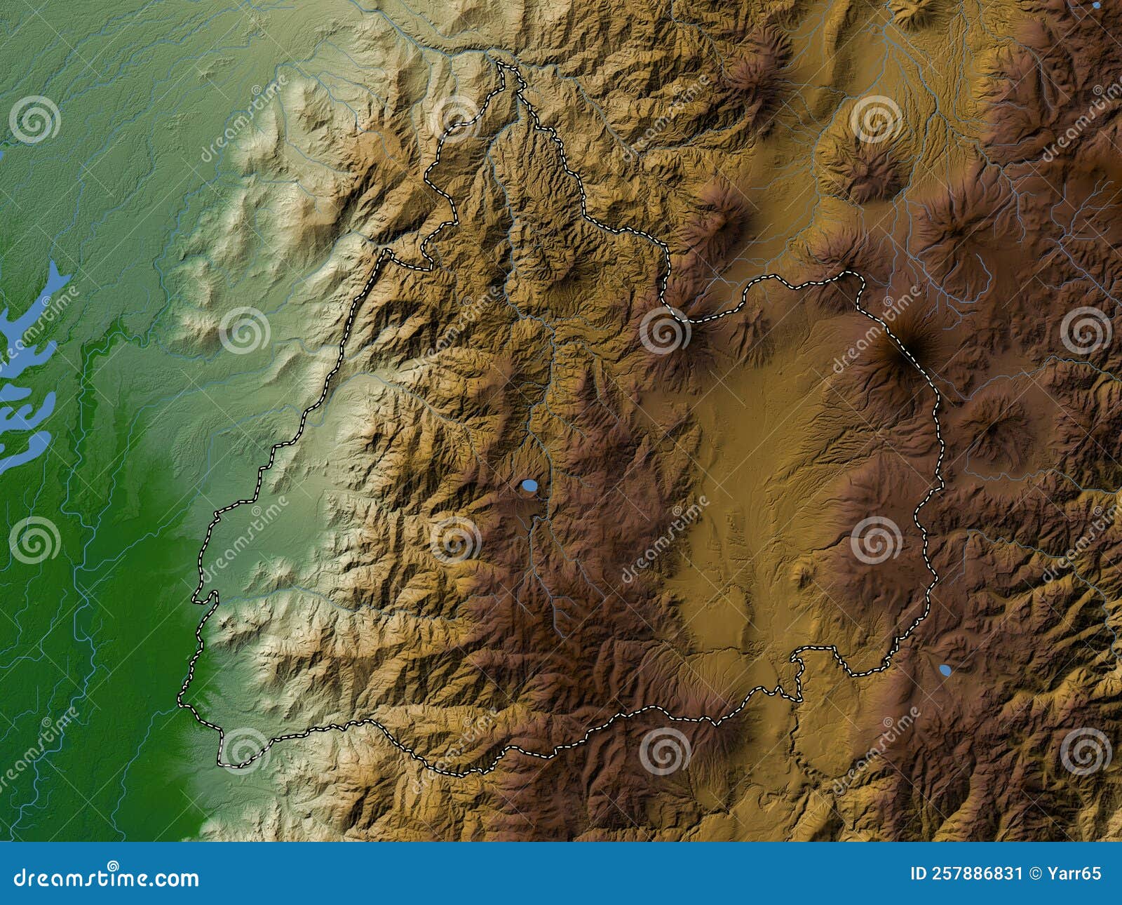 Cotopaxi, Ecuador. Physical. No Legend Stock Image - Image of border ...